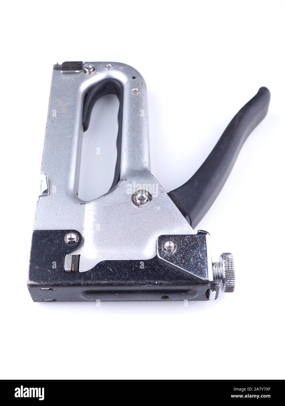 construction stapler on a white background Stock Photo - Alamy