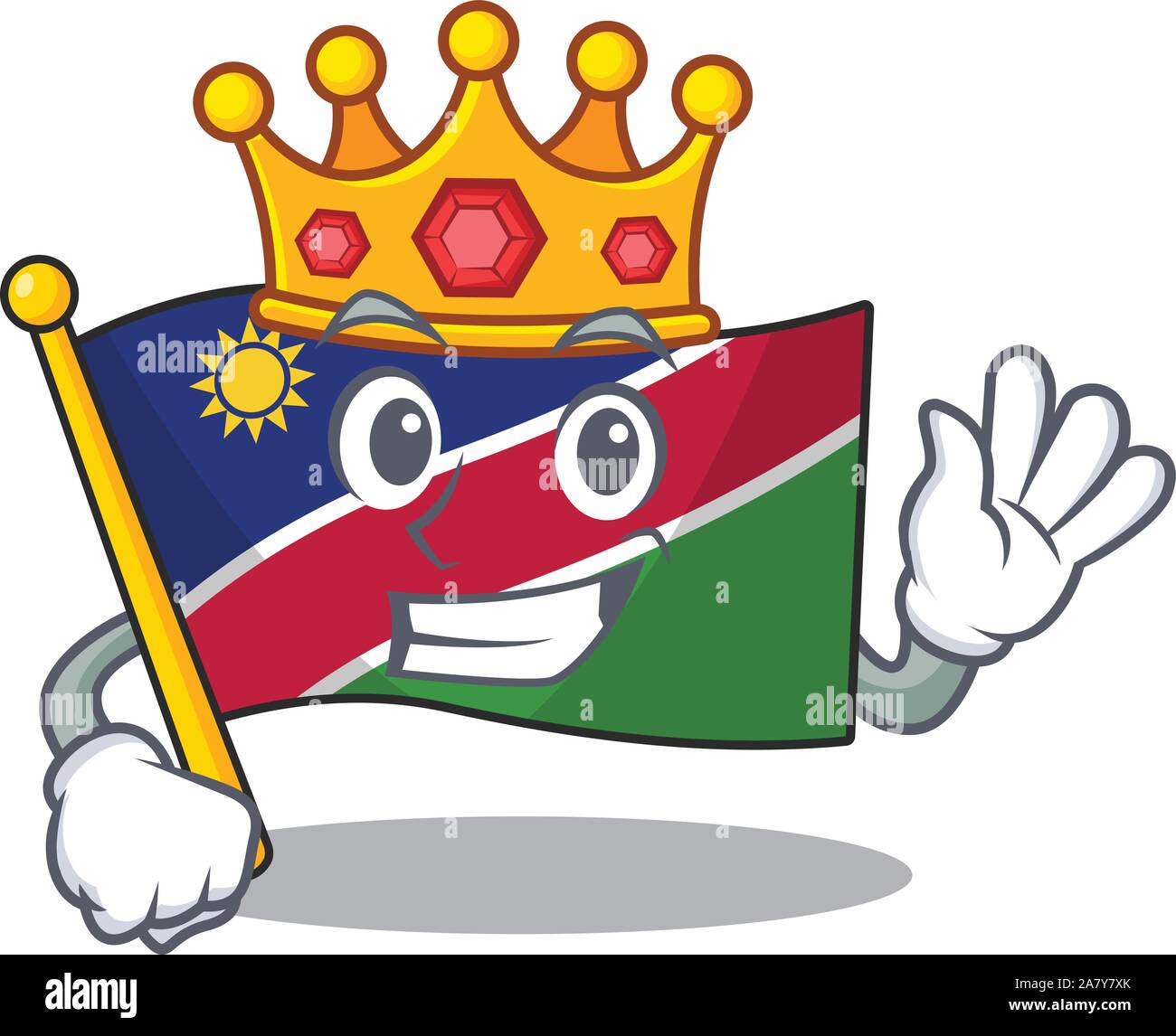 king flag namibia isolated the in character Stock Vector Image & Art ...