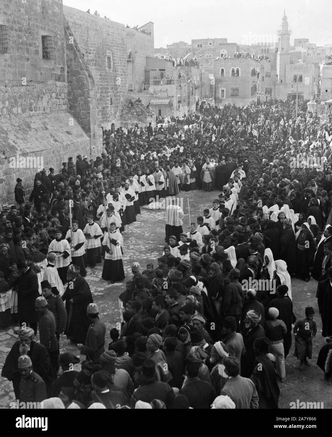 Religious procession in Jerusalem Israel in early 1900s Stock Photo - Alamy