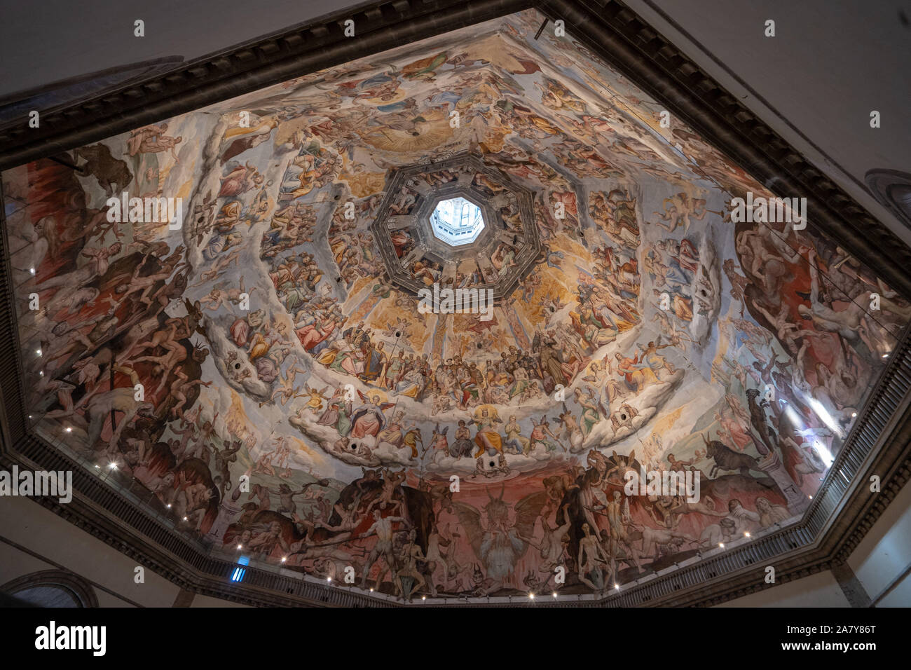 Florence, Italy - August 26, 2018: Interior of the dome - Cathedral ...