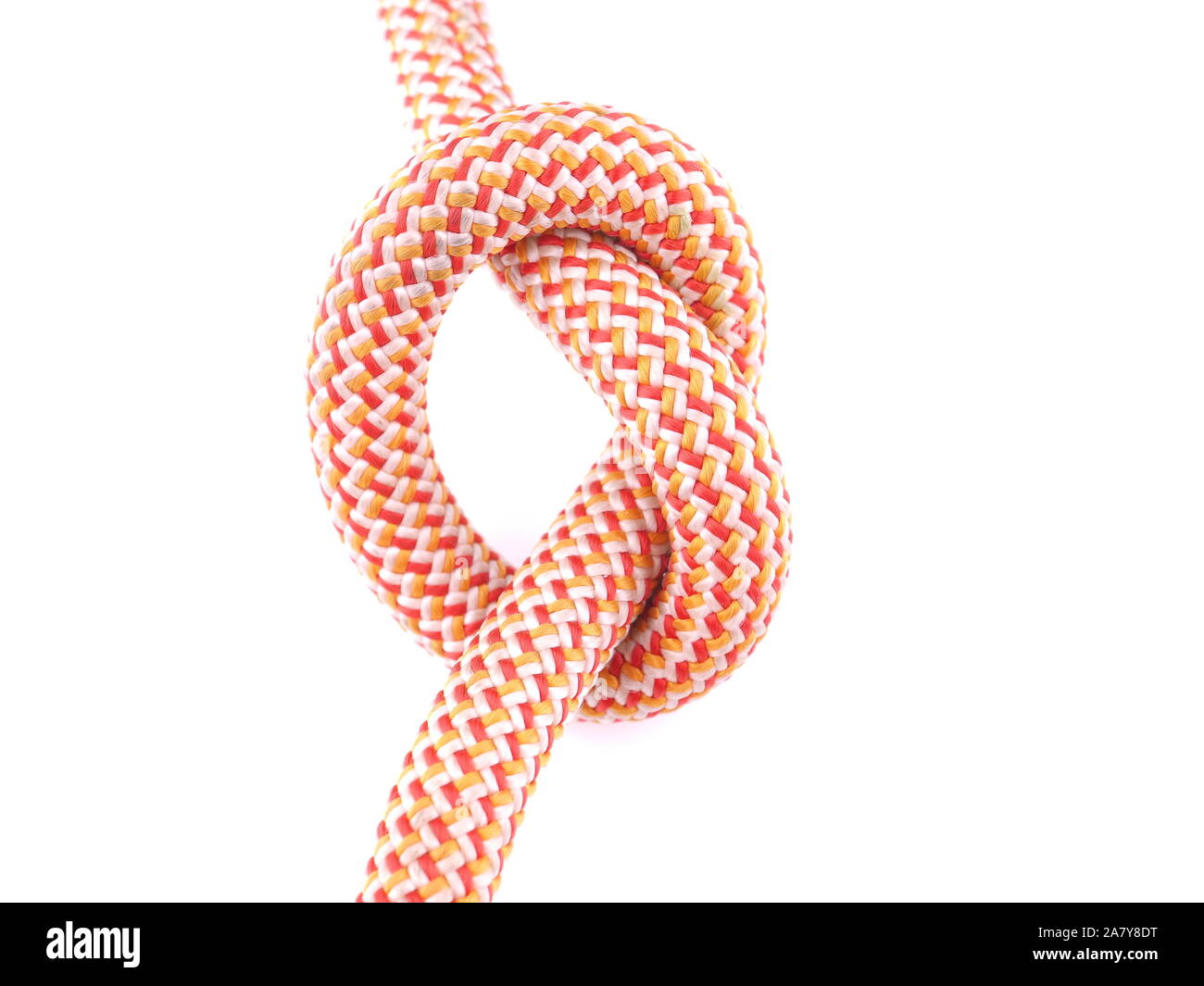 climbing rope on white background Stock Photo - Alamy
