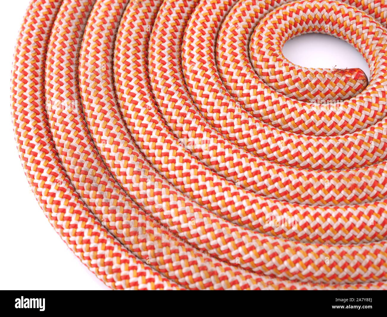 climbing rope on white background Stock Photo - Alamy