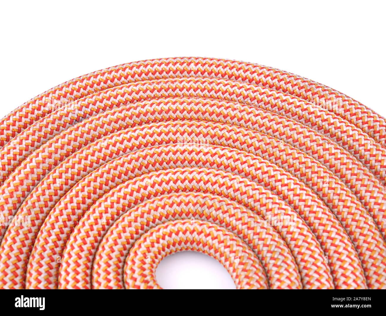 climbing rope on white background Stock Photo - Alamy