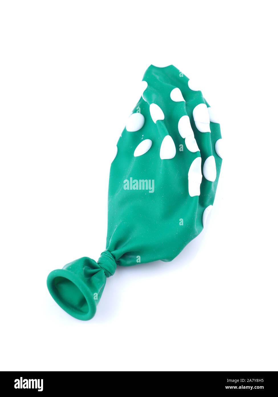 green balloon isolated on white background Stock Photo - Alamy