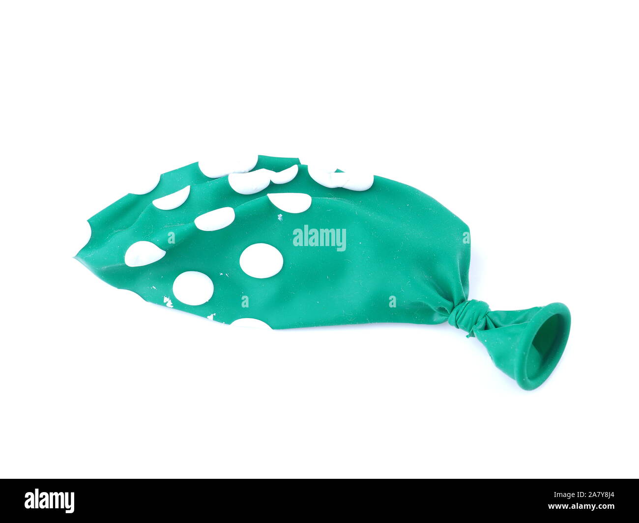 green balloon isolated on white background Stock Photo - Alamy