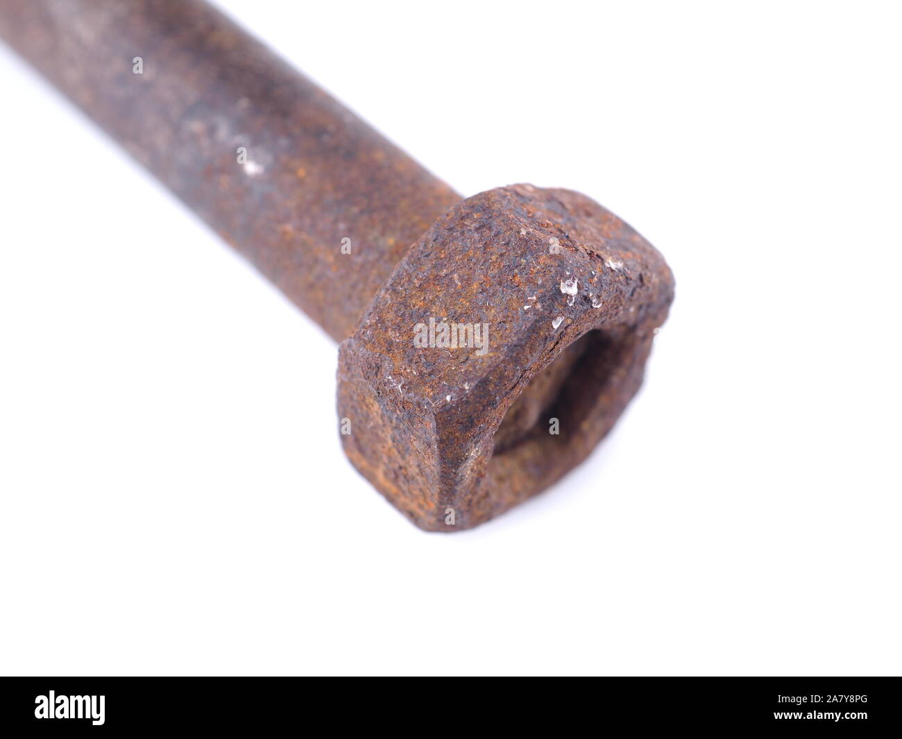 rusty bolt on a white background Stock Photo - Alamy
