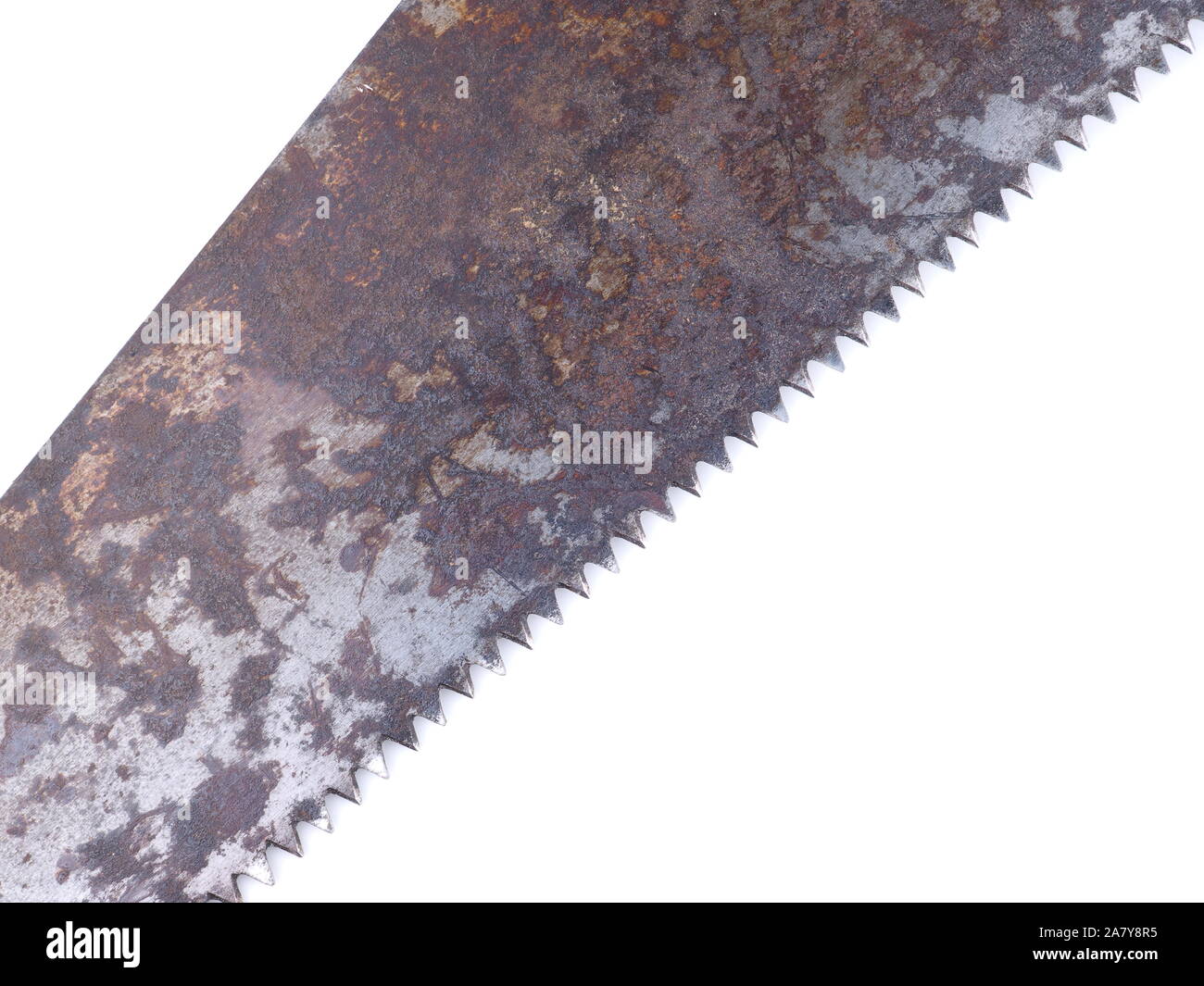 rusty hacksaw on a white background Stock Photo - Alamy