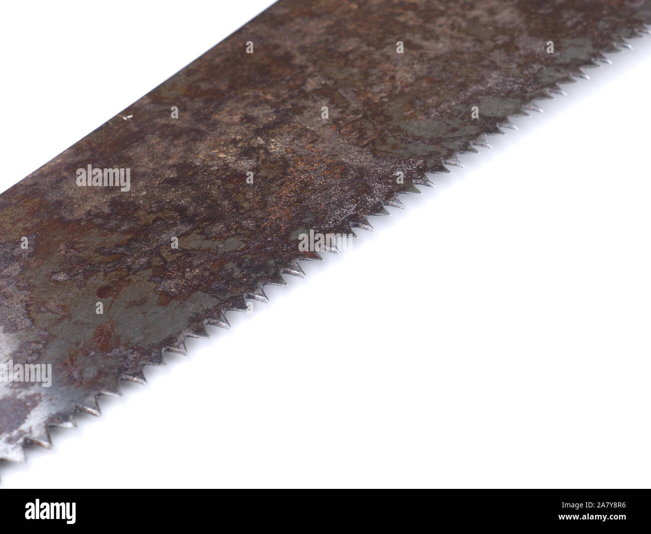 rusty hacksaw on a white background Stock Photo - Alamy