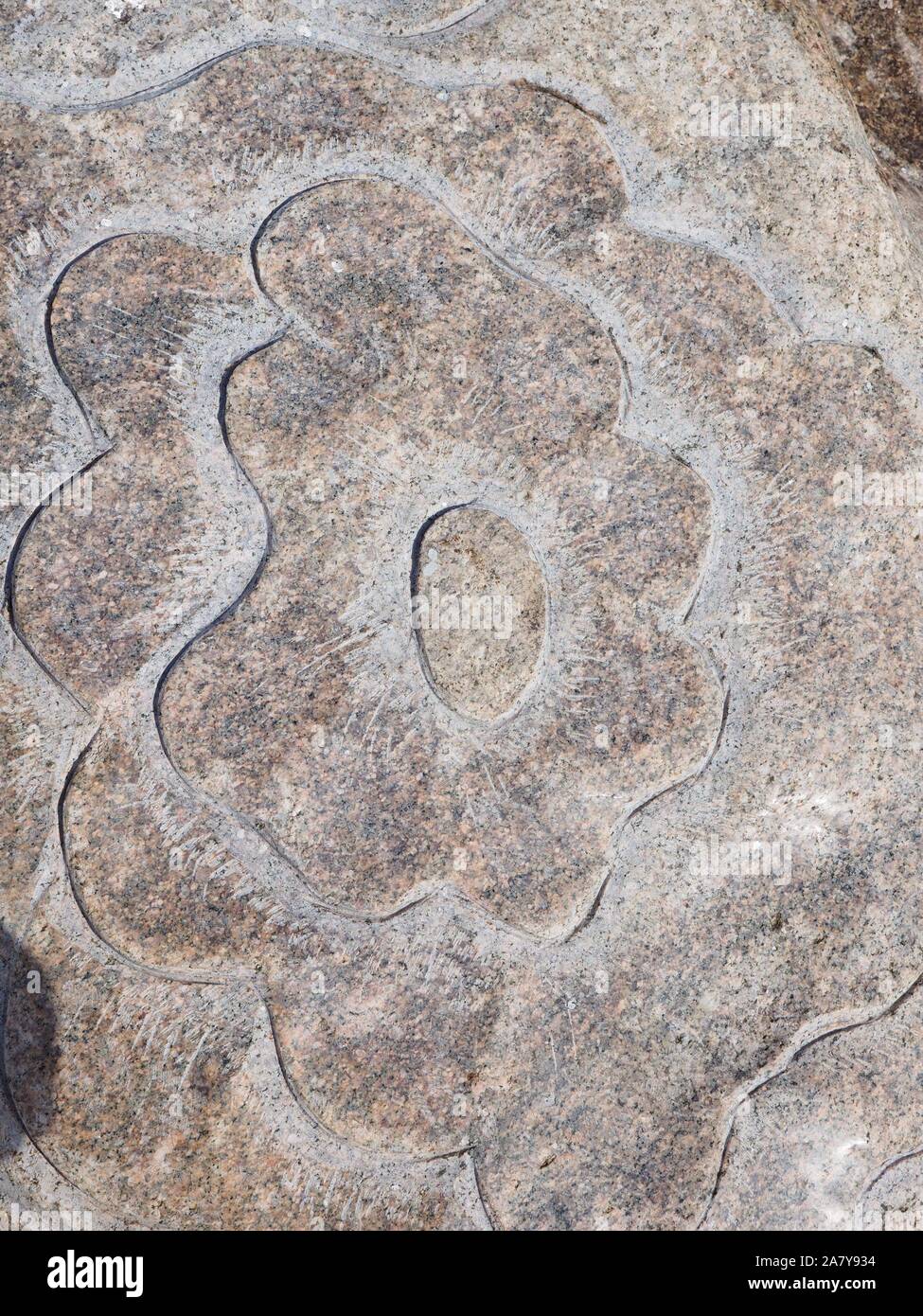 stone granite with notches. Russia Stock Photo - Alamy