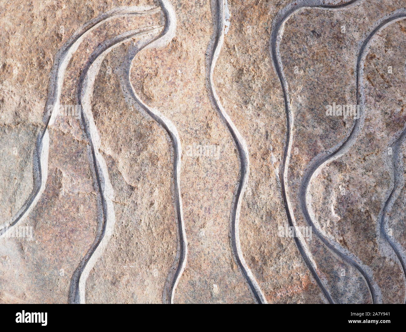 stone granite with notches. Russia Stock Photo - Alamy