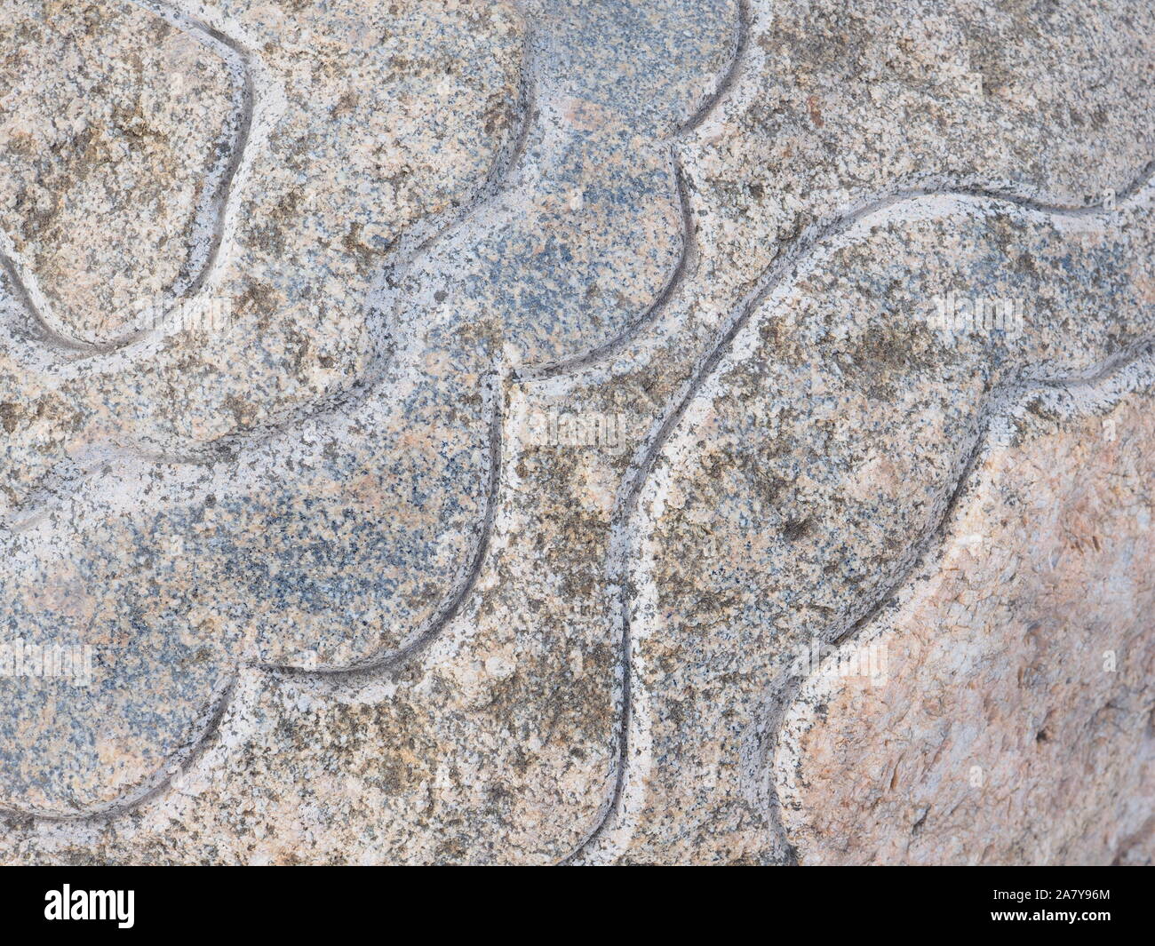 stone granite with notches. Russia Stock Photo - Alamy