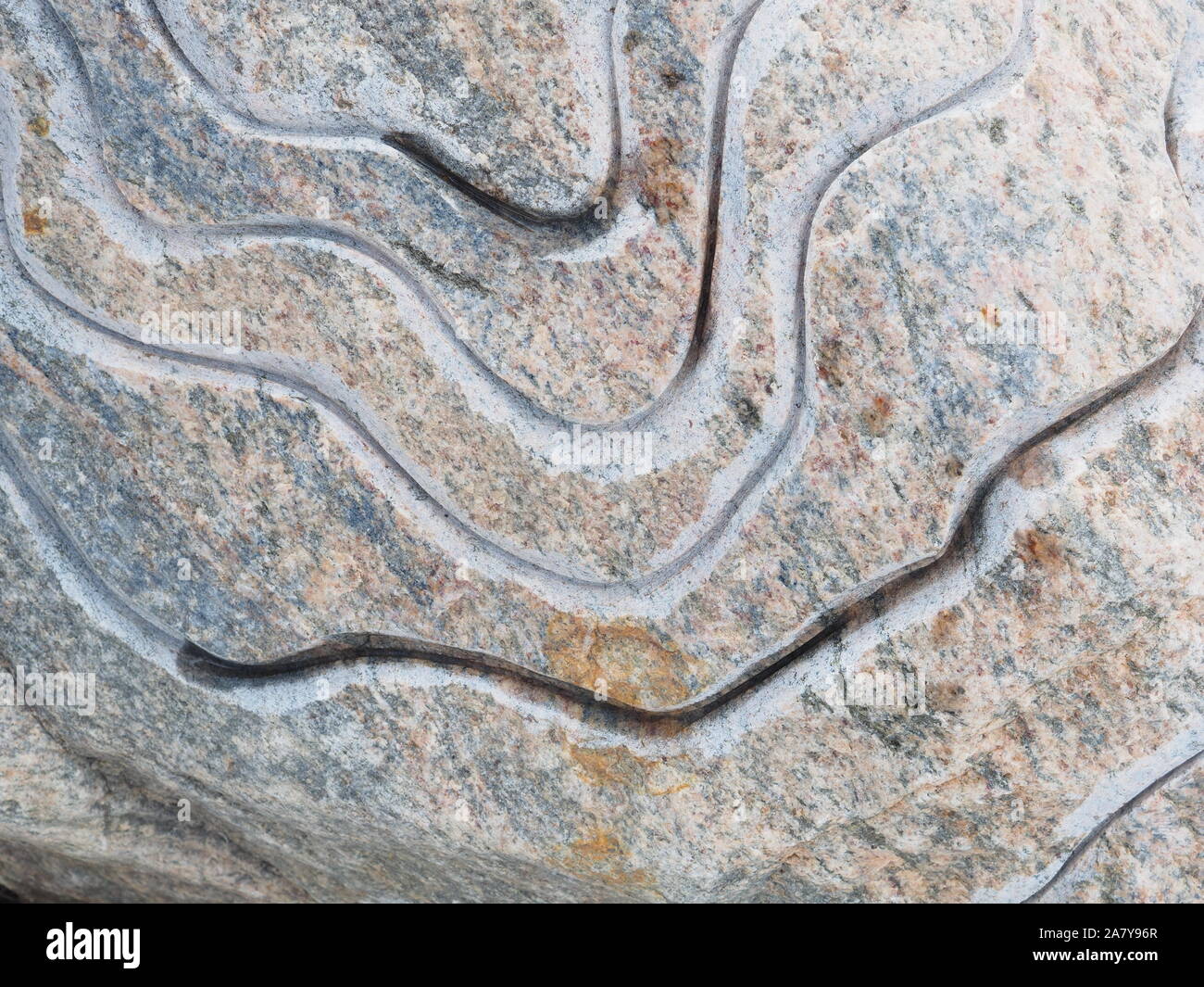 stone granite with notches. Russia Stock Photo - Alamy