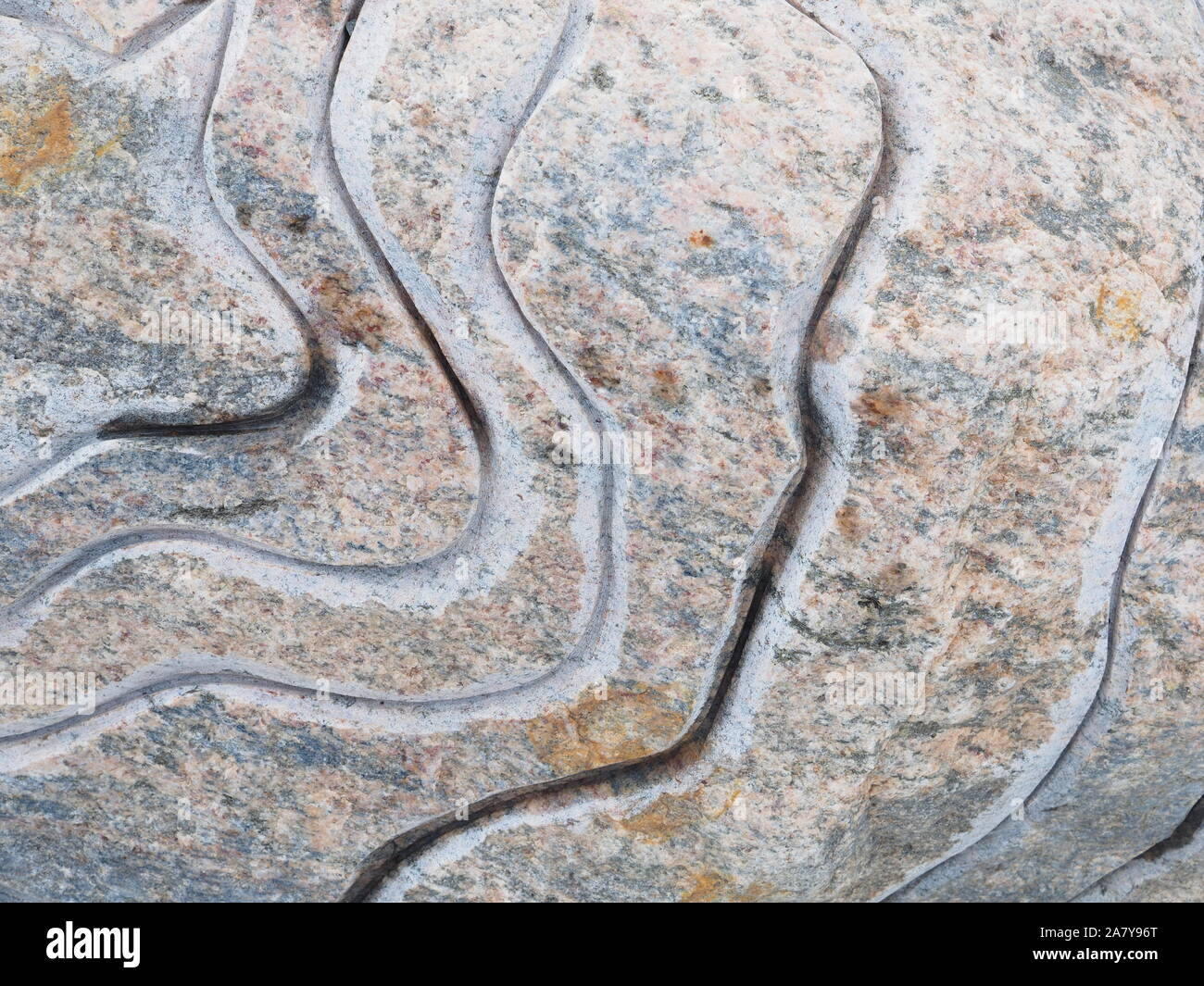 stone granite with notches. Russia Stock Photo - Alamy