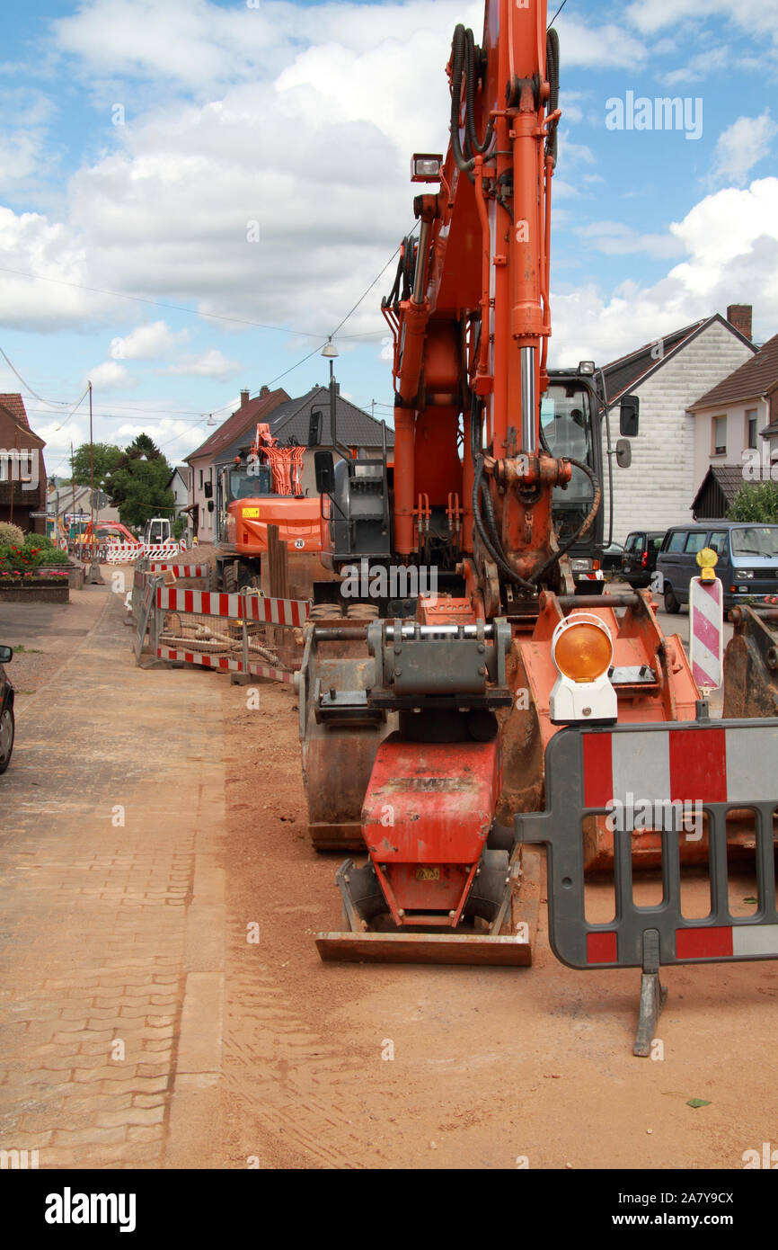 construction work on a street Stock Photo - Alamy