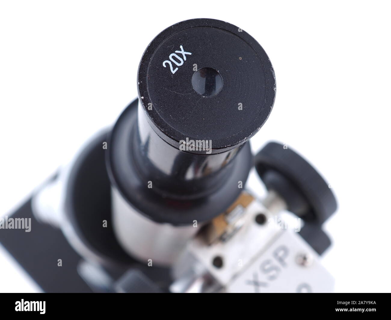 microscope on white background Stock Photo - Alamy