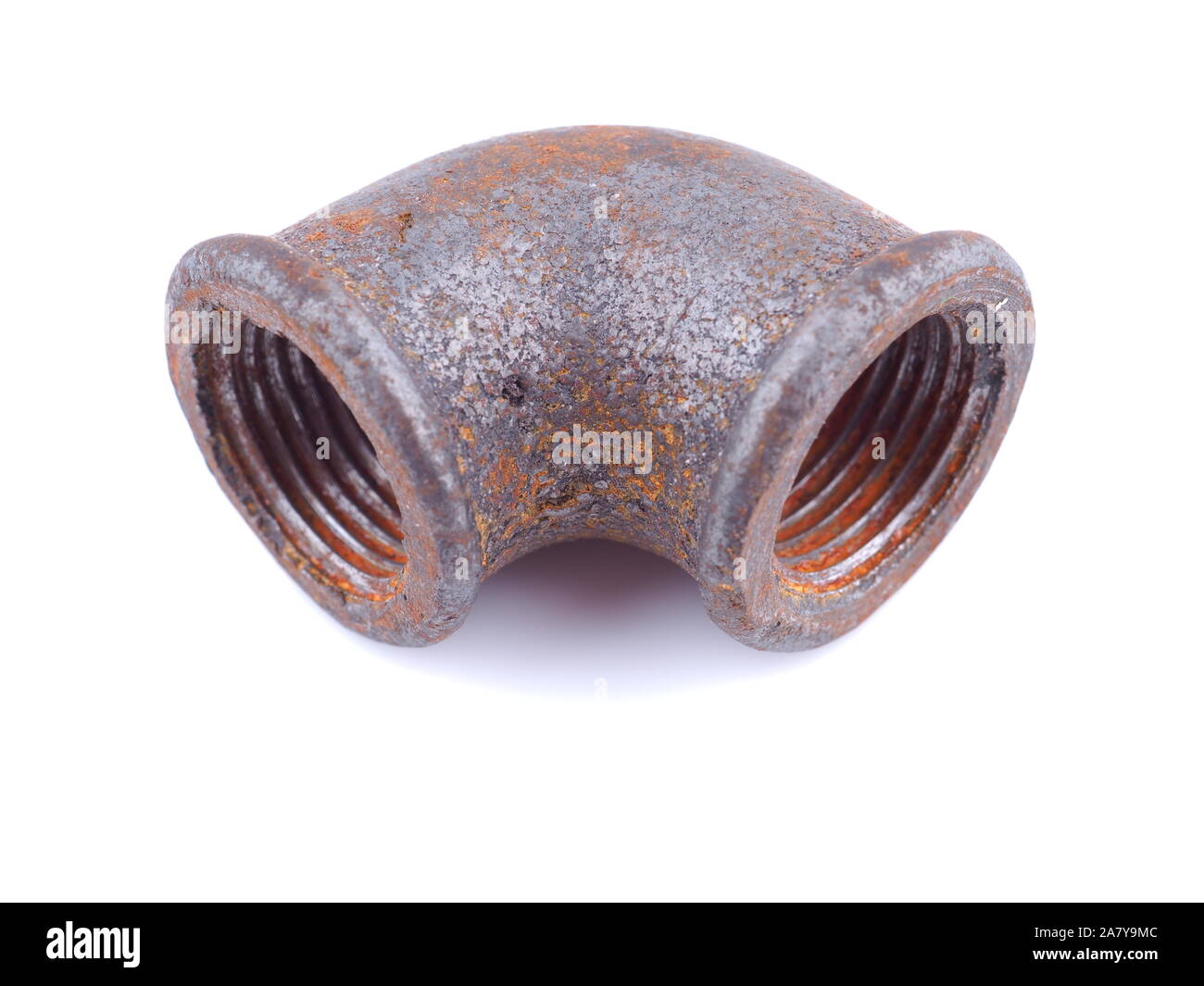 rusty pipe on a white background Stock Photo - Alamy