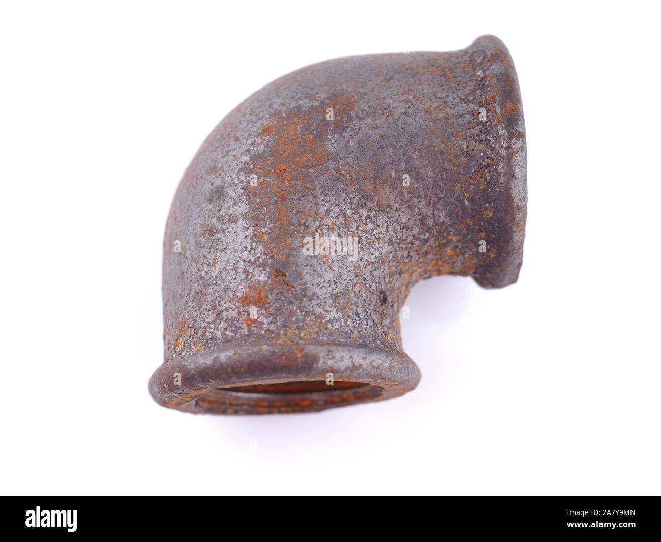 rusty pipe on a white background Stock Photo - Alamy