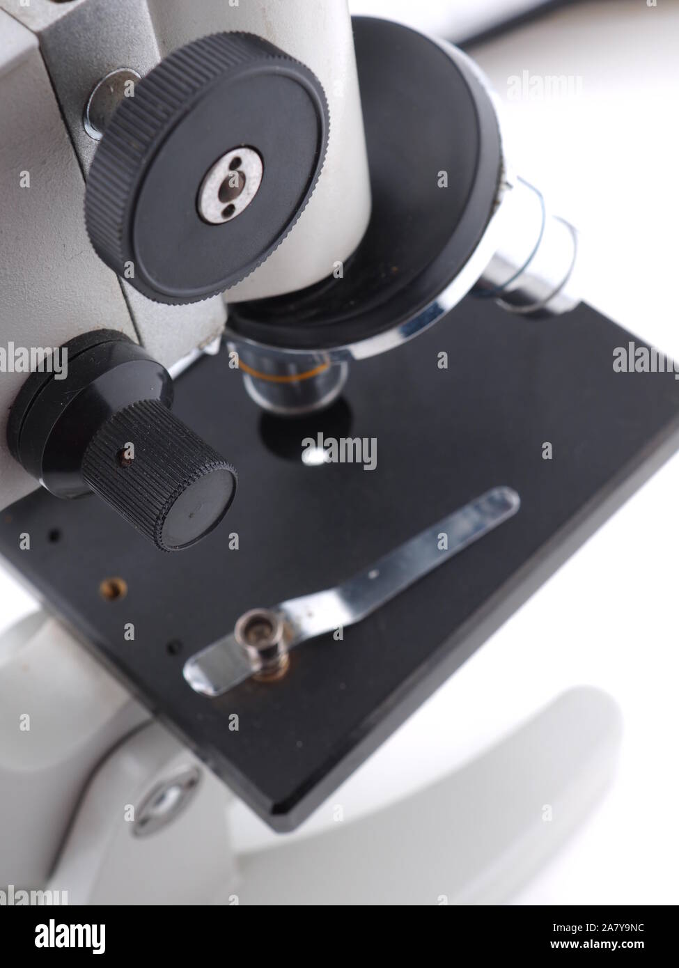 microscope on white background Stock Photo - Alamy