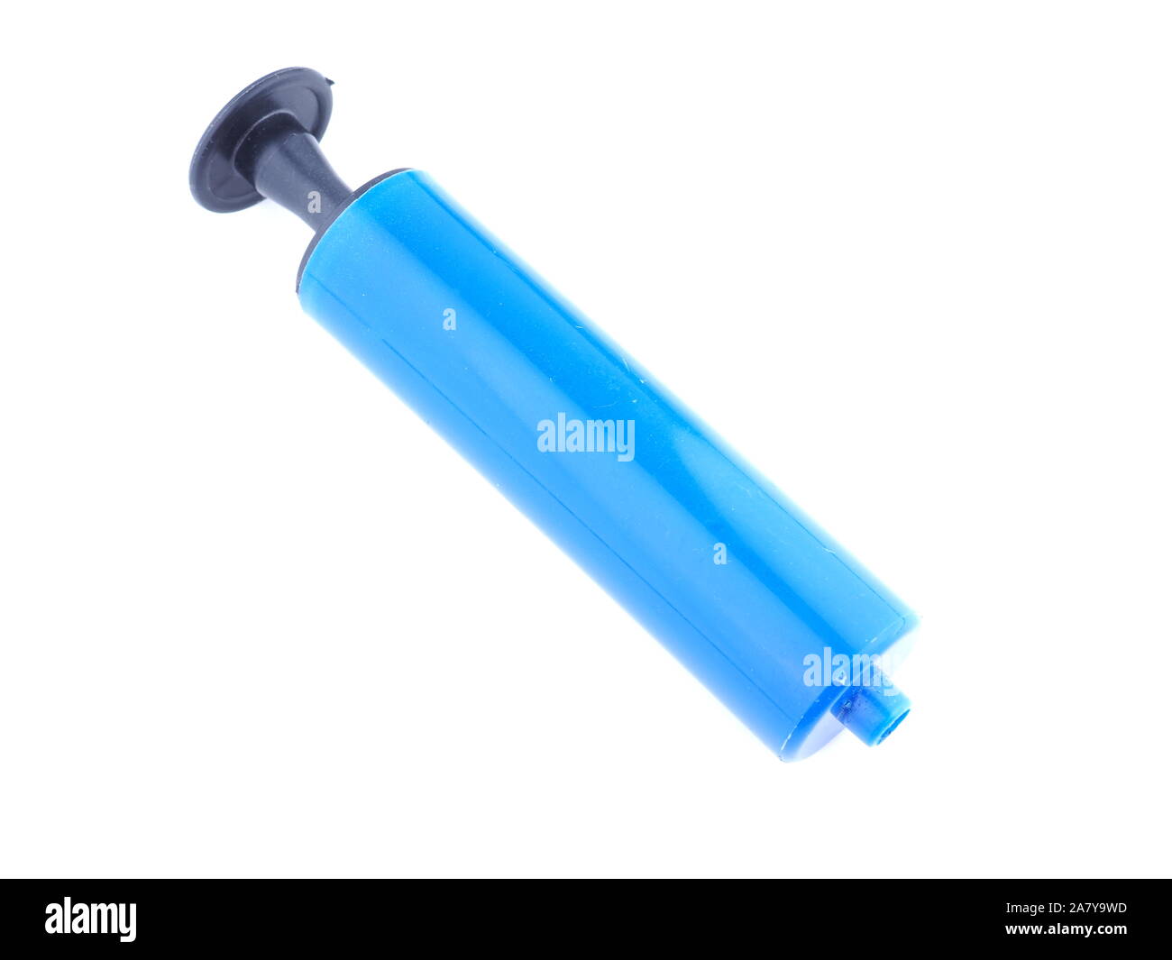 blue air balloon pump on white background Stock Photo - Alamy