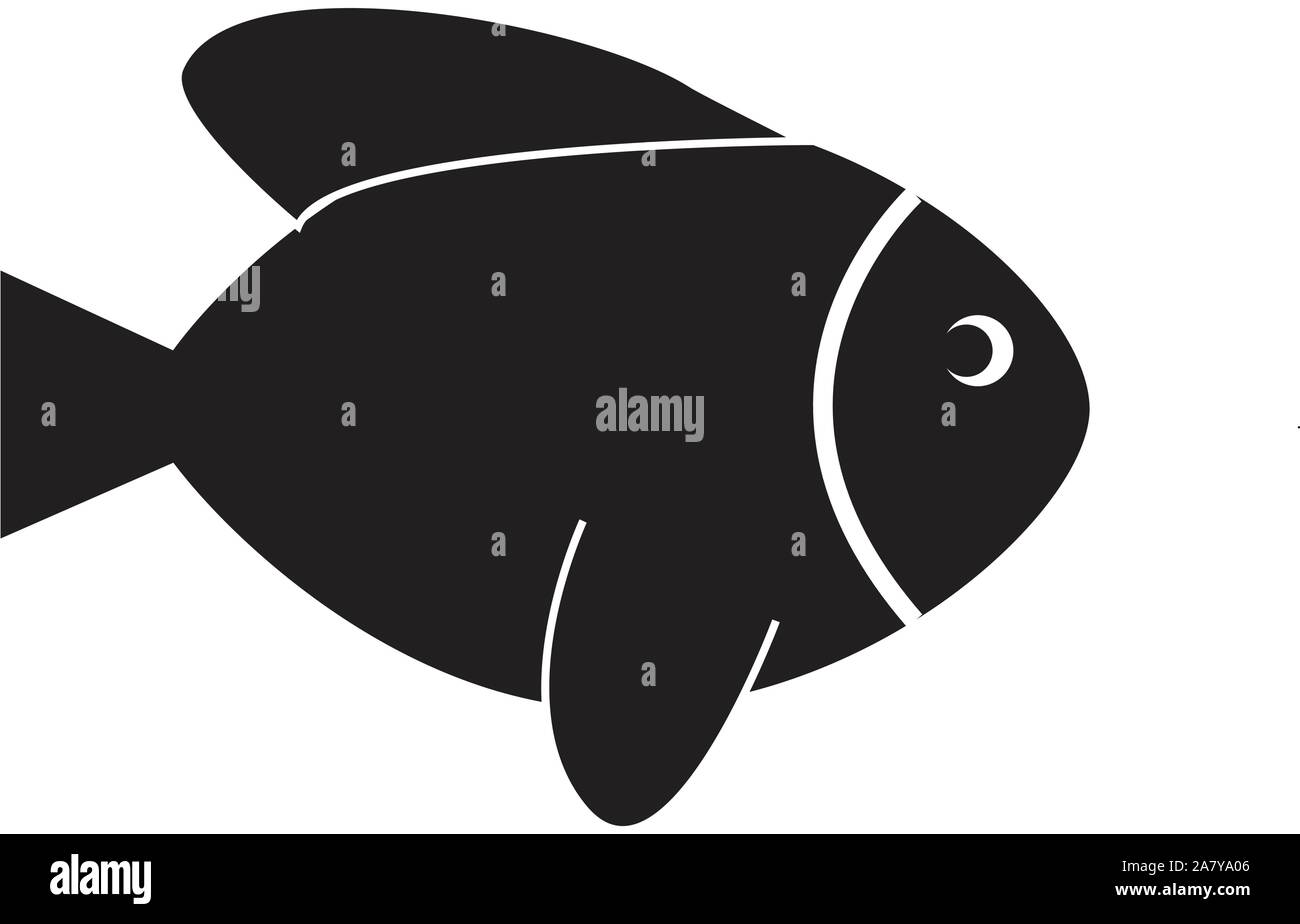 fish icon on white background. fish sign. flat style. fish sign for ...