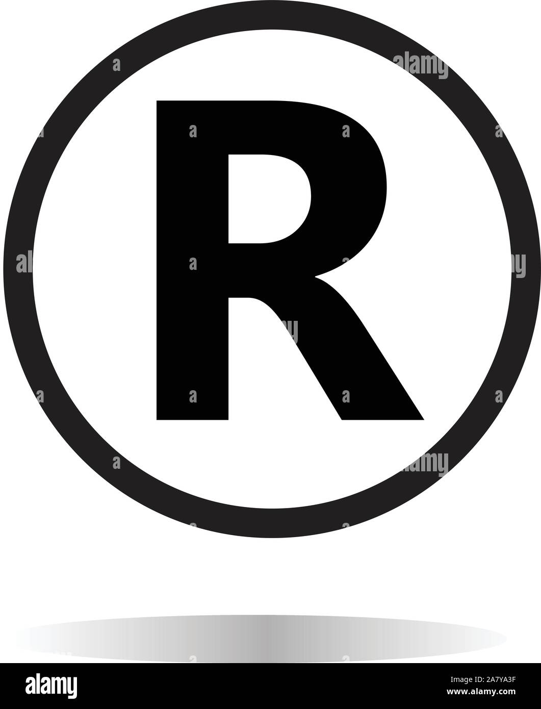 registered trademark icon on white background. registered trademark ...