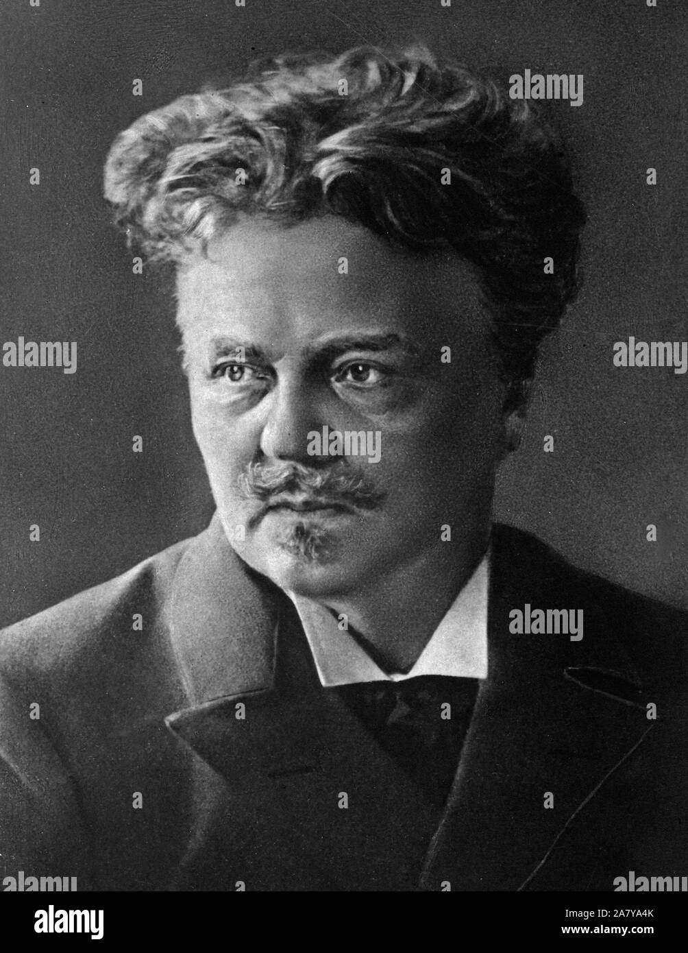 Portrait of August Strindberg. c 1900 Stock Photo - Alamy
