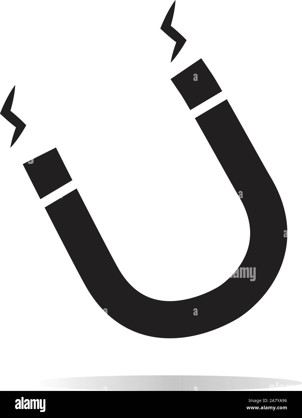 magnet icon on white background. magnet sign. magnet symbol. flat style ...