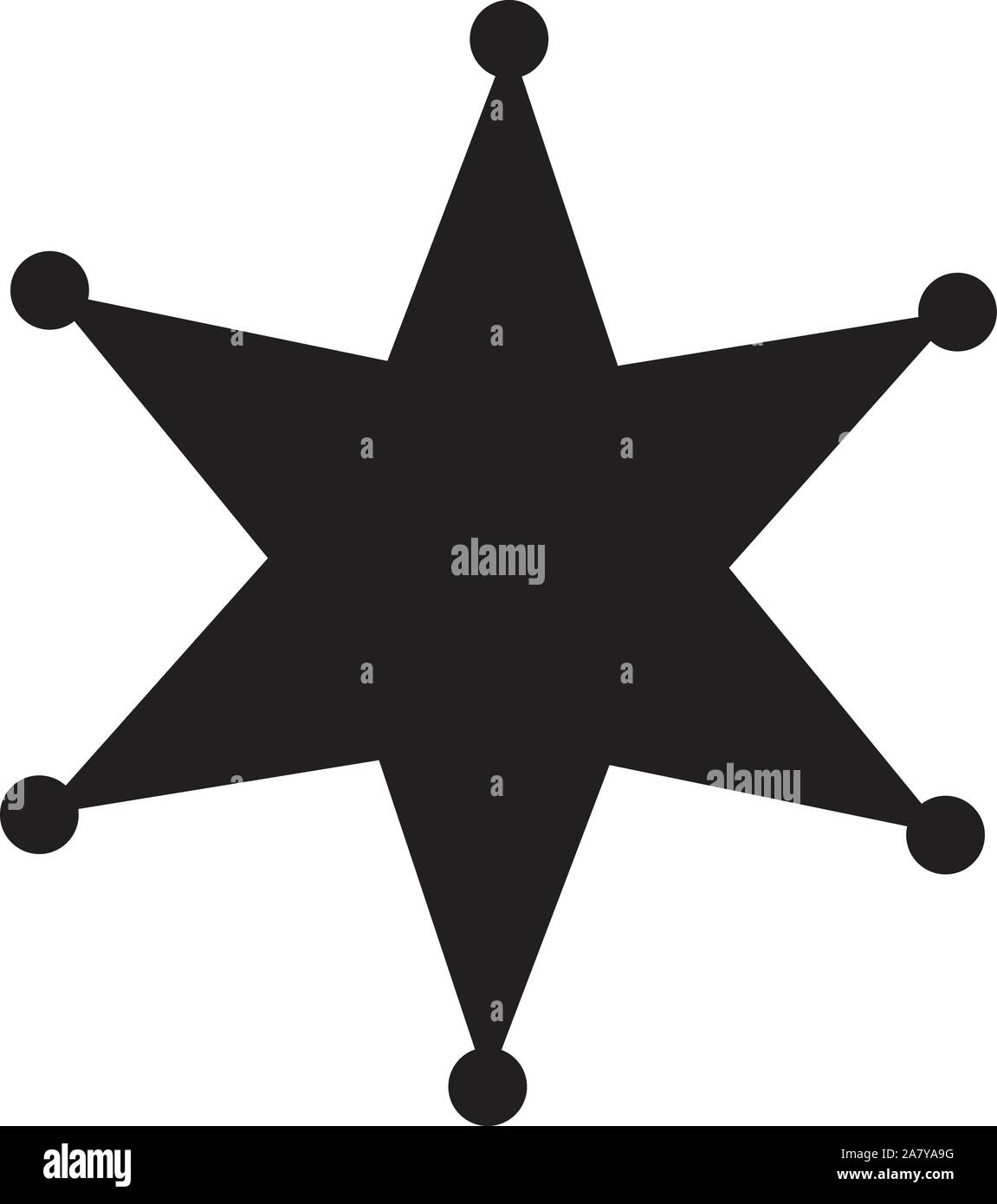 Sheriff star icon on white background. flat style.Sheriff star icon for ...