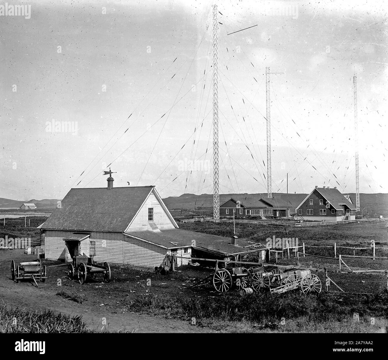 Barn And Radio Station at St Paul Stock Photo - Alamy