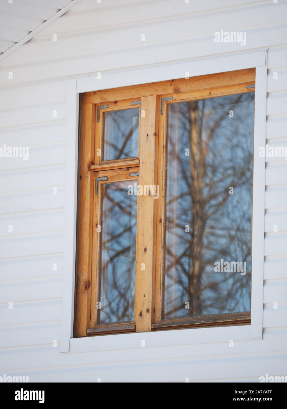 wooden window frame house Stock Photo - Alamy
