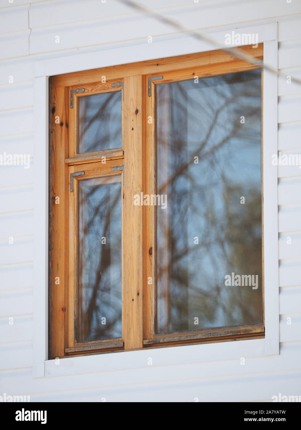 wooden window frame house Stock Photo - Alamy