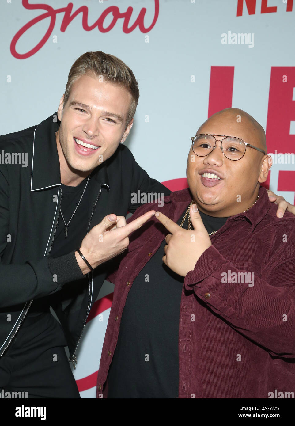 Los Angeles, CA. 4th Nov, 2019. Matthew Noszka, Jacob Batalon, at LA ...