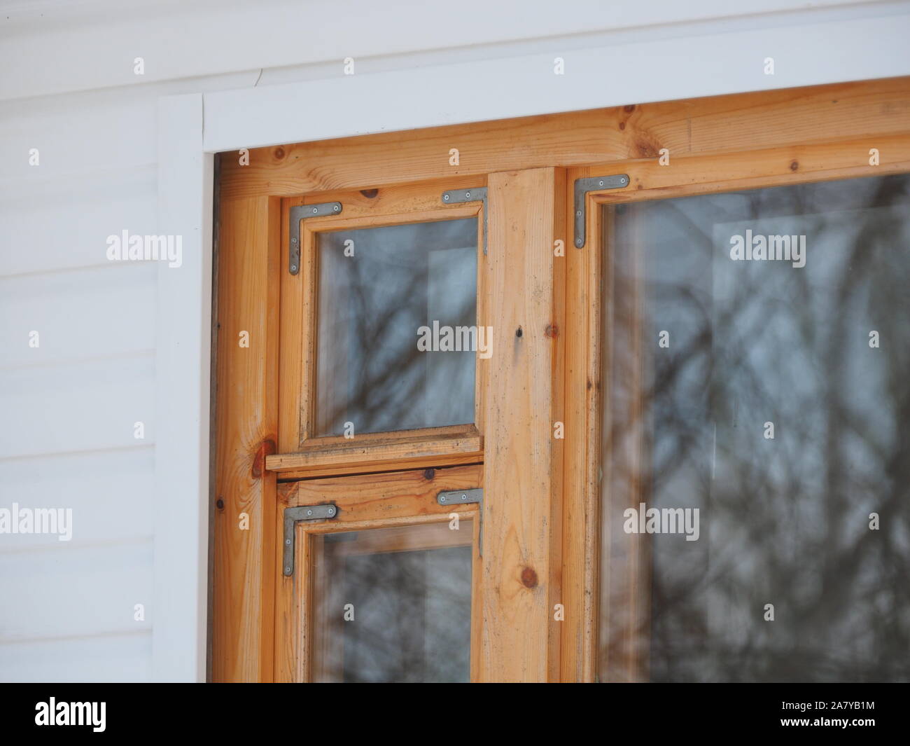 wooden window frame house Stock Photo - Alamy