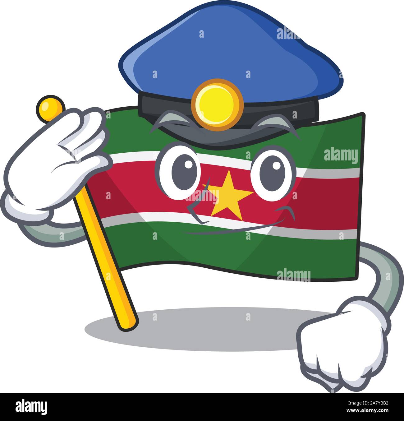 police happy flag suriname with the cartoon Stock Vector Image & Art ...
