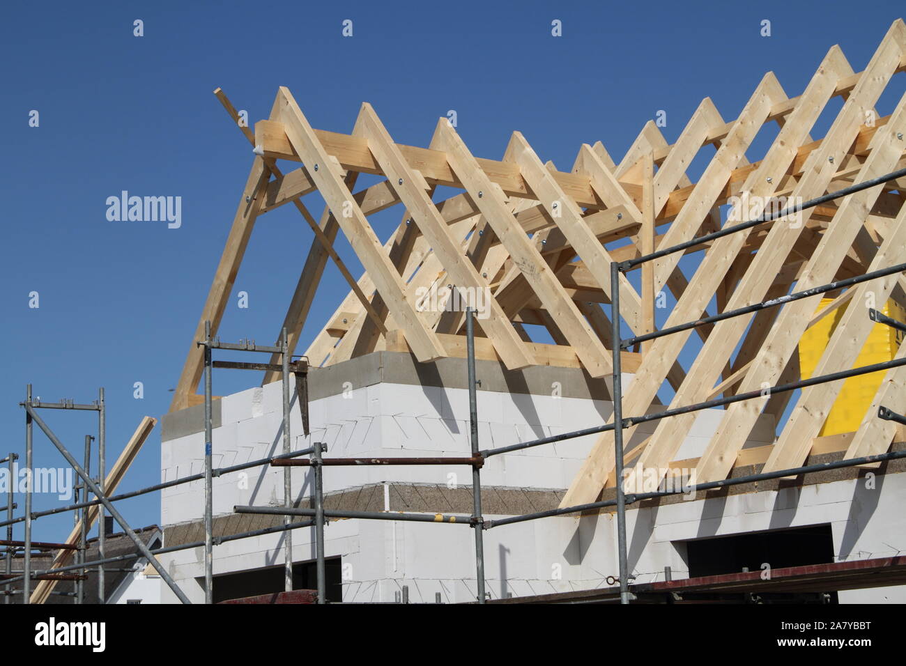 a new house rough construction Stock Photo - Alamy