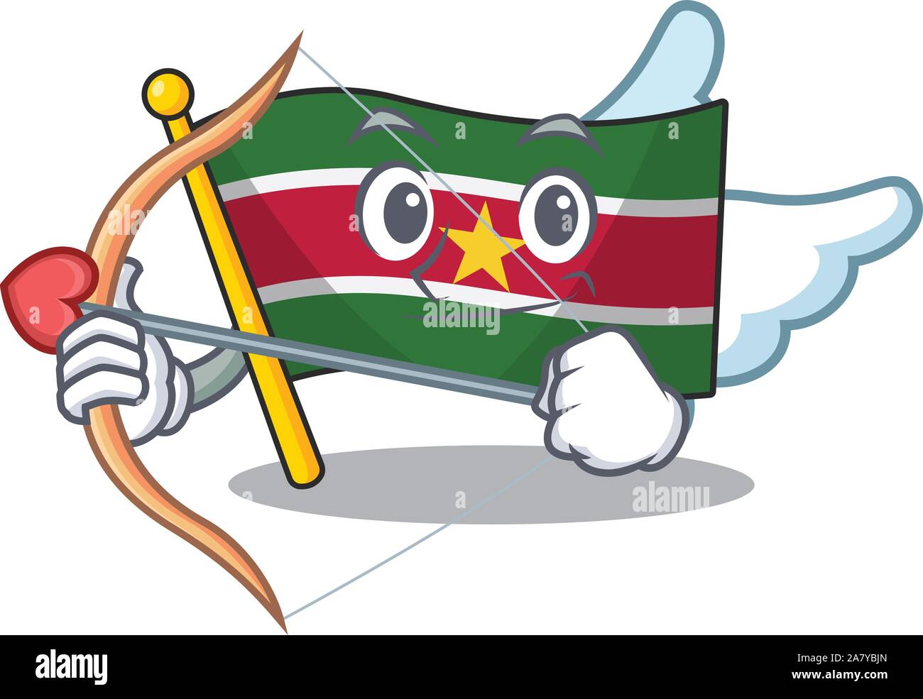 cupid happy flag suriname with the cartoon Stock Vector Image & Art - Alamy
