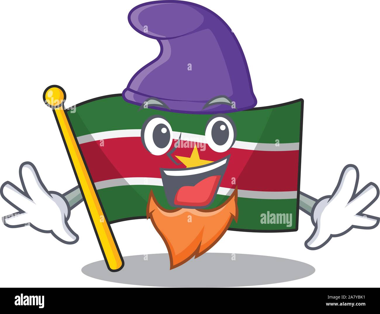 happy flag suriname with the elf cartoon Stock Vector Image & Art - Alamy
