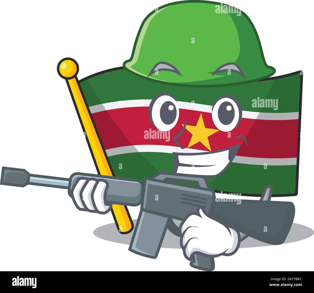 happy army flag suriname with the cartoon Stock Vector Image & Art - Alamy