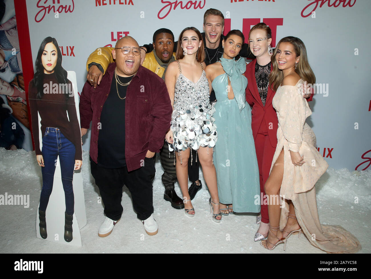Los Angeles, CA. 4th Nov, 2019. Jacob Batalon, Shameik Moore, Kiernan ...