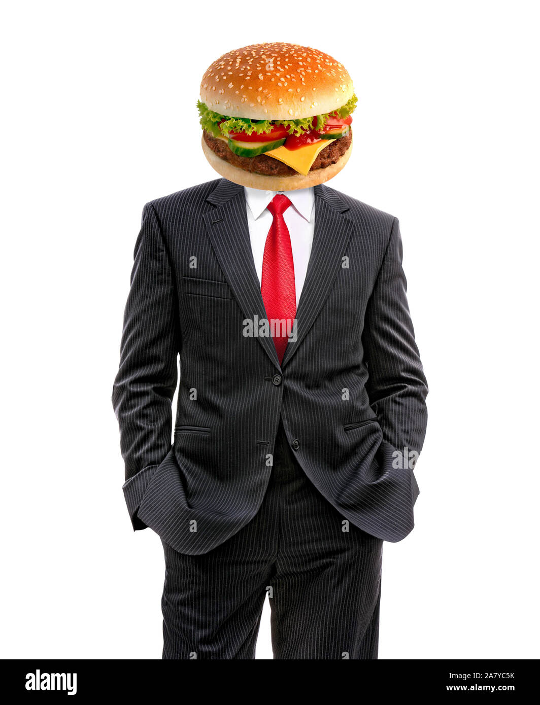 Business man eating snack walking hi-res stock photography and images ...