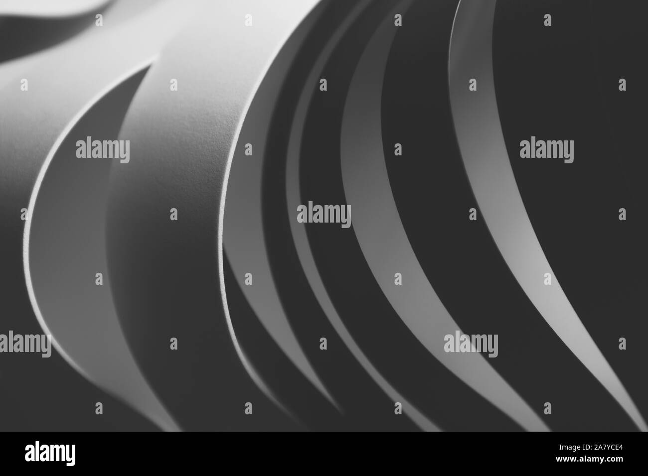 Black and White curved elements, abstract background Stock Photo - Alamy