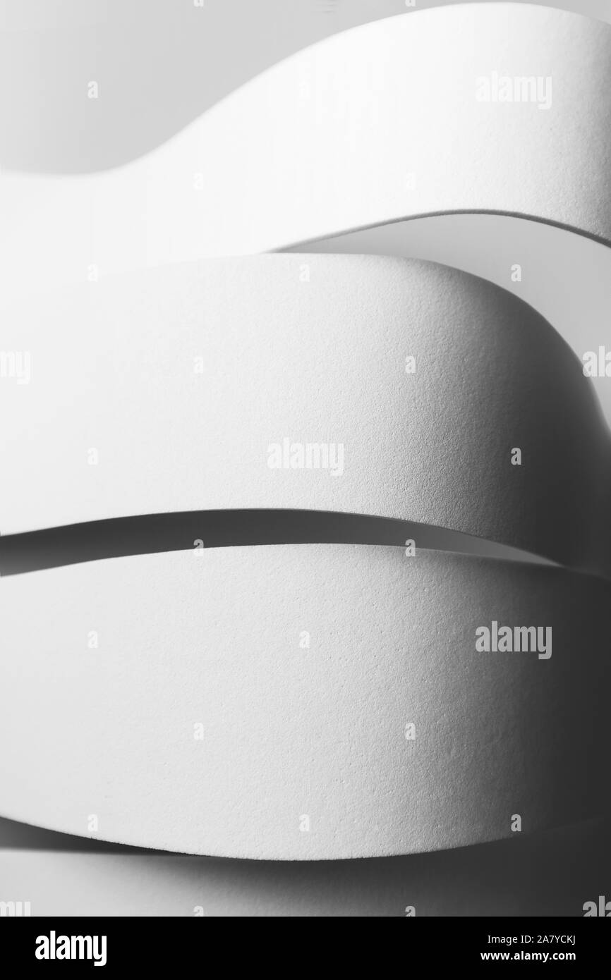 Black and White curved elements, abstract background Stock Photo - Alamy