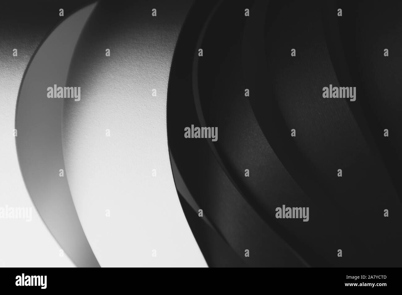 Black and White curved elements, abstract background Stock Photo - Alamy