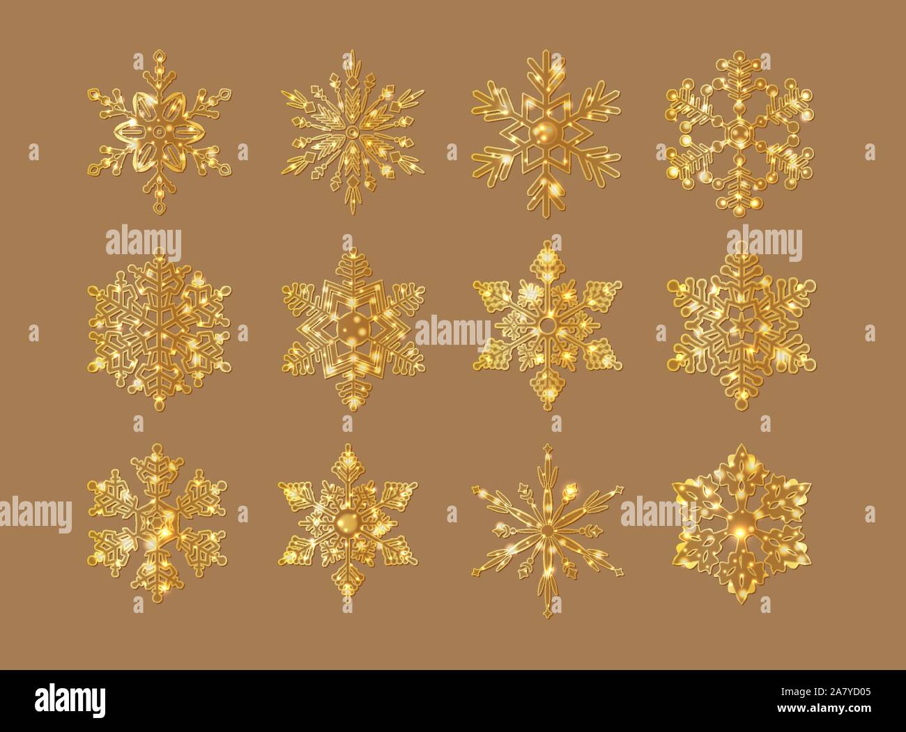 Ice Crystal Snowflakes Stock Vector Image & Art - Alamy