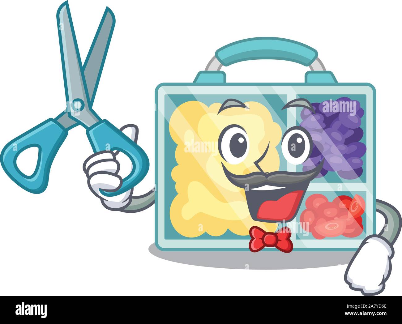 lunch box cartoon with the barber character Stock Vector Image & Art ...