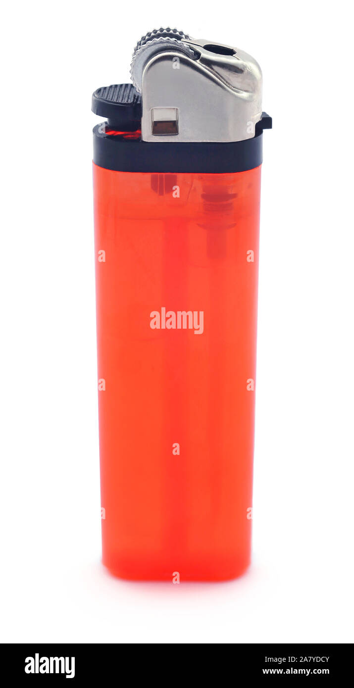 Gas lighter isolated over white background Stock Photo - Alamy