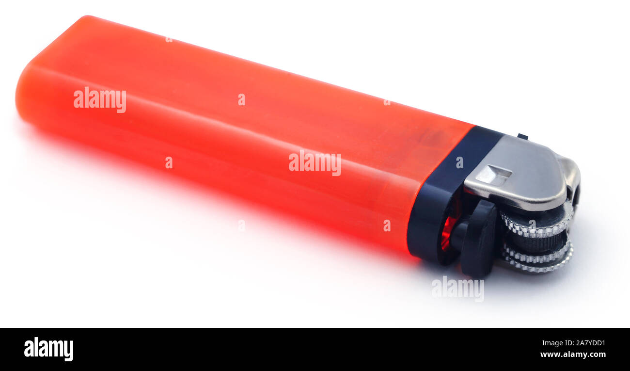 Gas lighter isolated over white background Stock Photo - Alamy