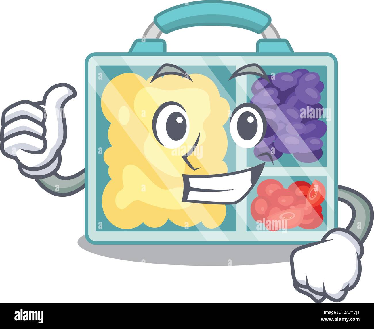 lunch box isolated with the mascot thumbs up Stock Vector Image & Art ...