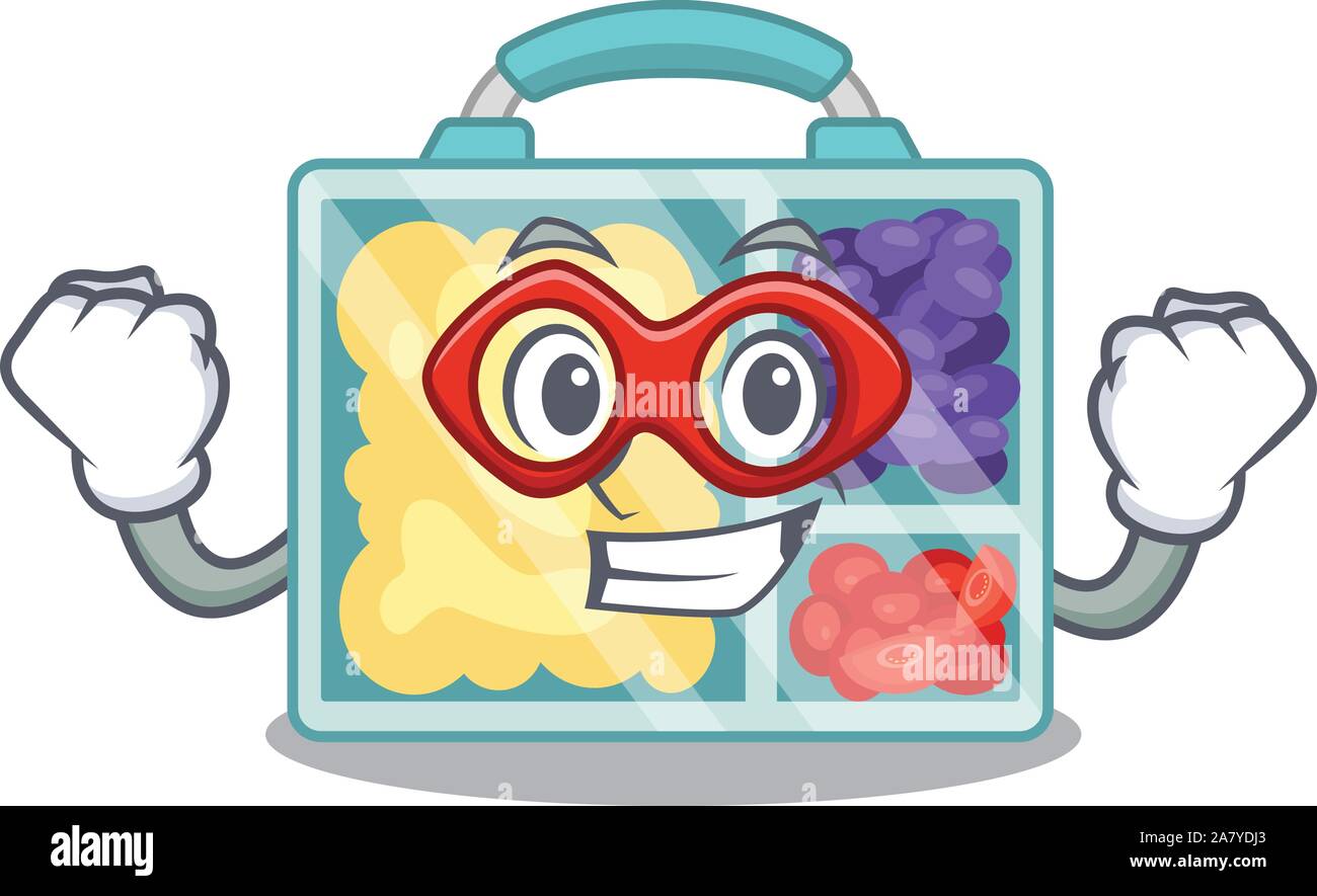 lunch box isolated with super hero the mascot Stock Vector Image & Art ...