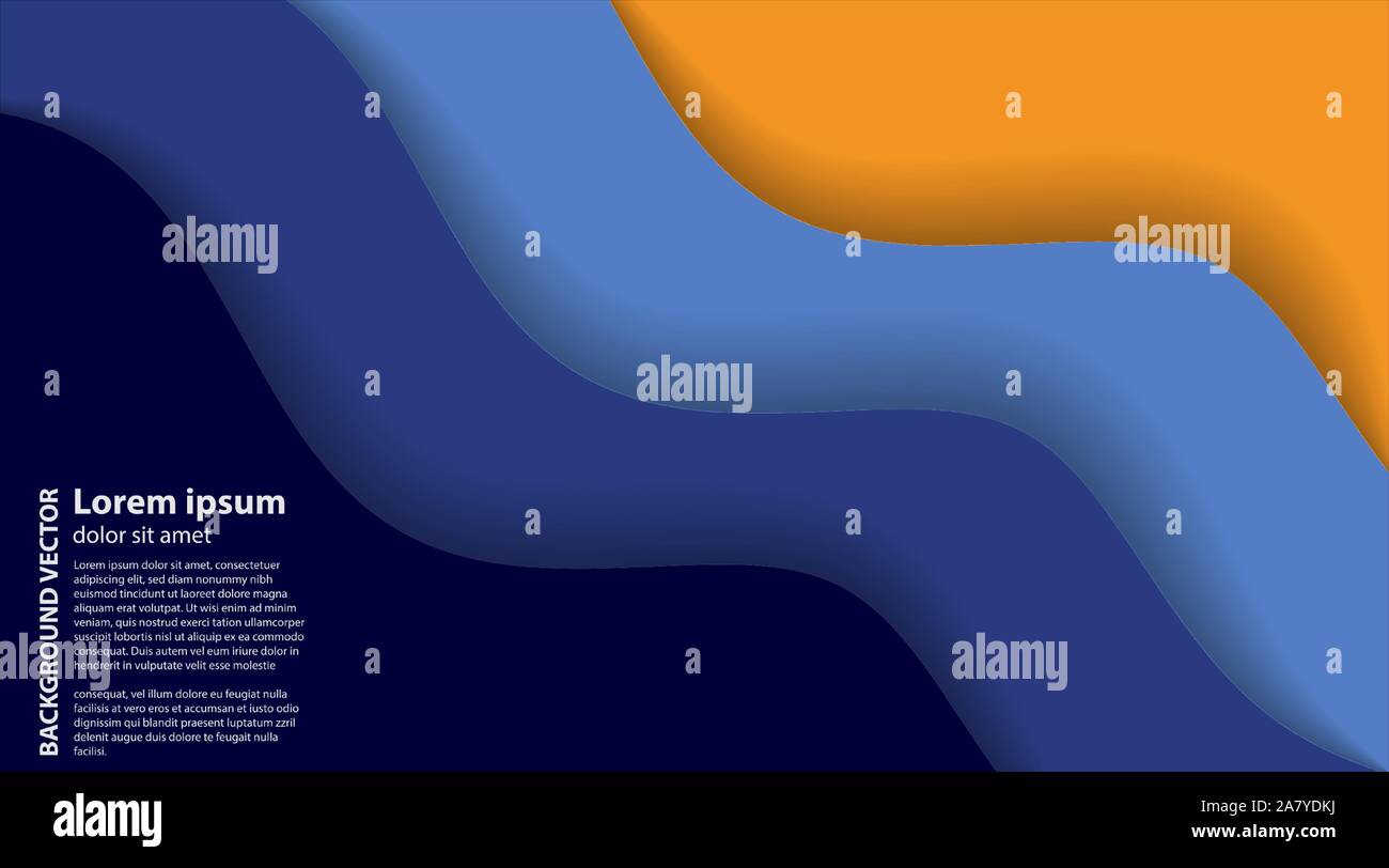 Abstract background design with wave shapes. Vector illustration Stock ...